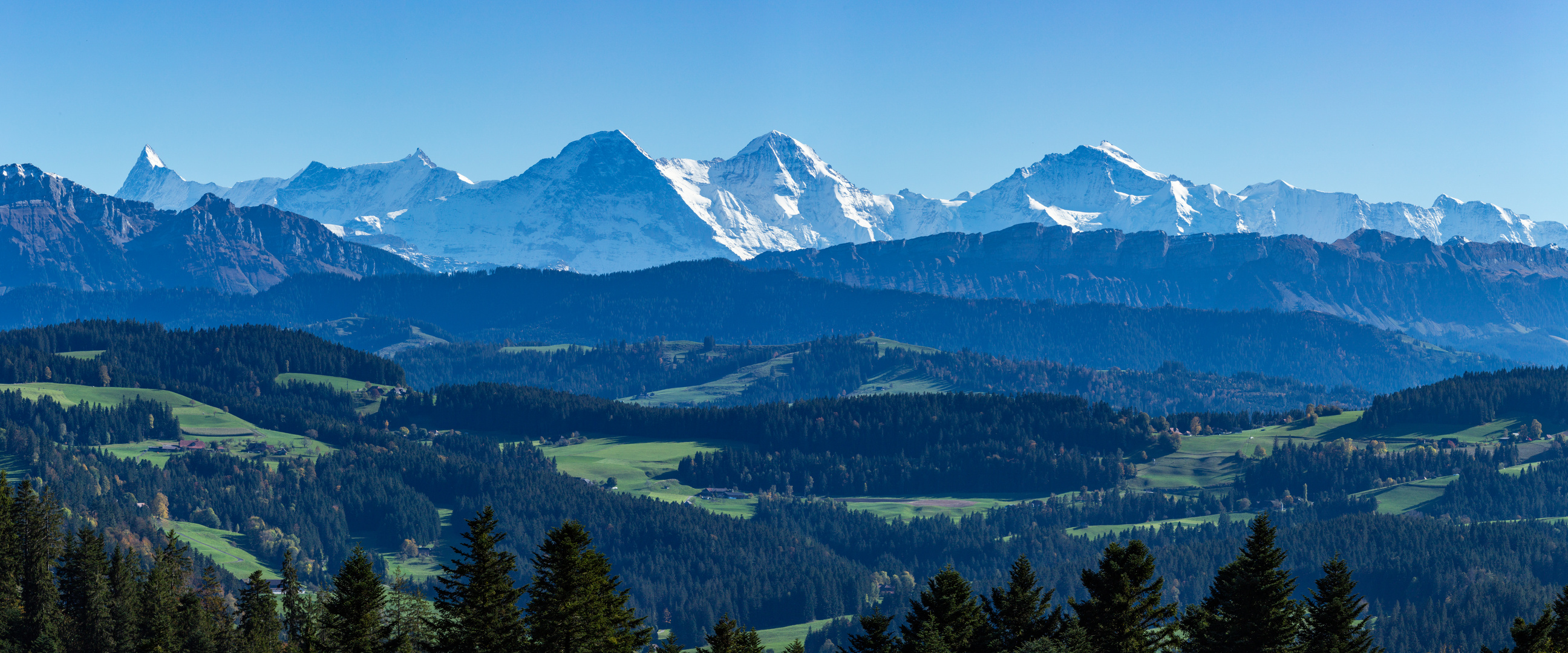 Berner Alpen im Herbst Foto & Bild | schweiz, mönch, berner alpen ...