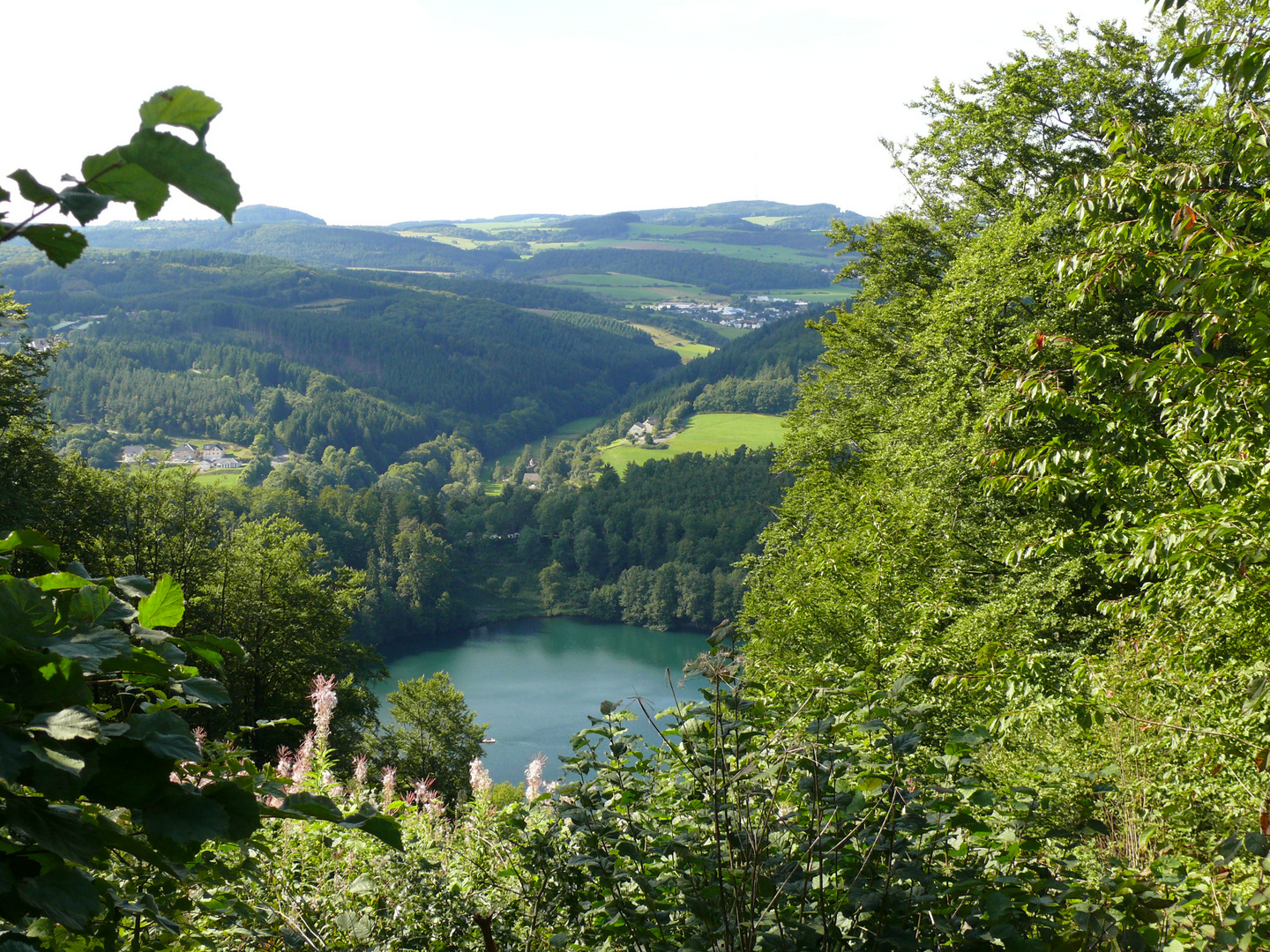 Blick auf das Gemündener Maar (Dauner Maar)-Vulkan-EIfel Foto & Bild ...
