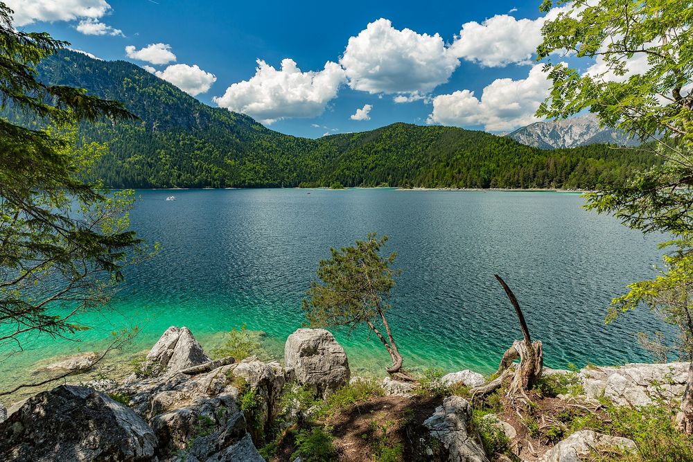 Blick auf den Eibsee Foto & Bild | deutschland, europe, bayern Bilder ...