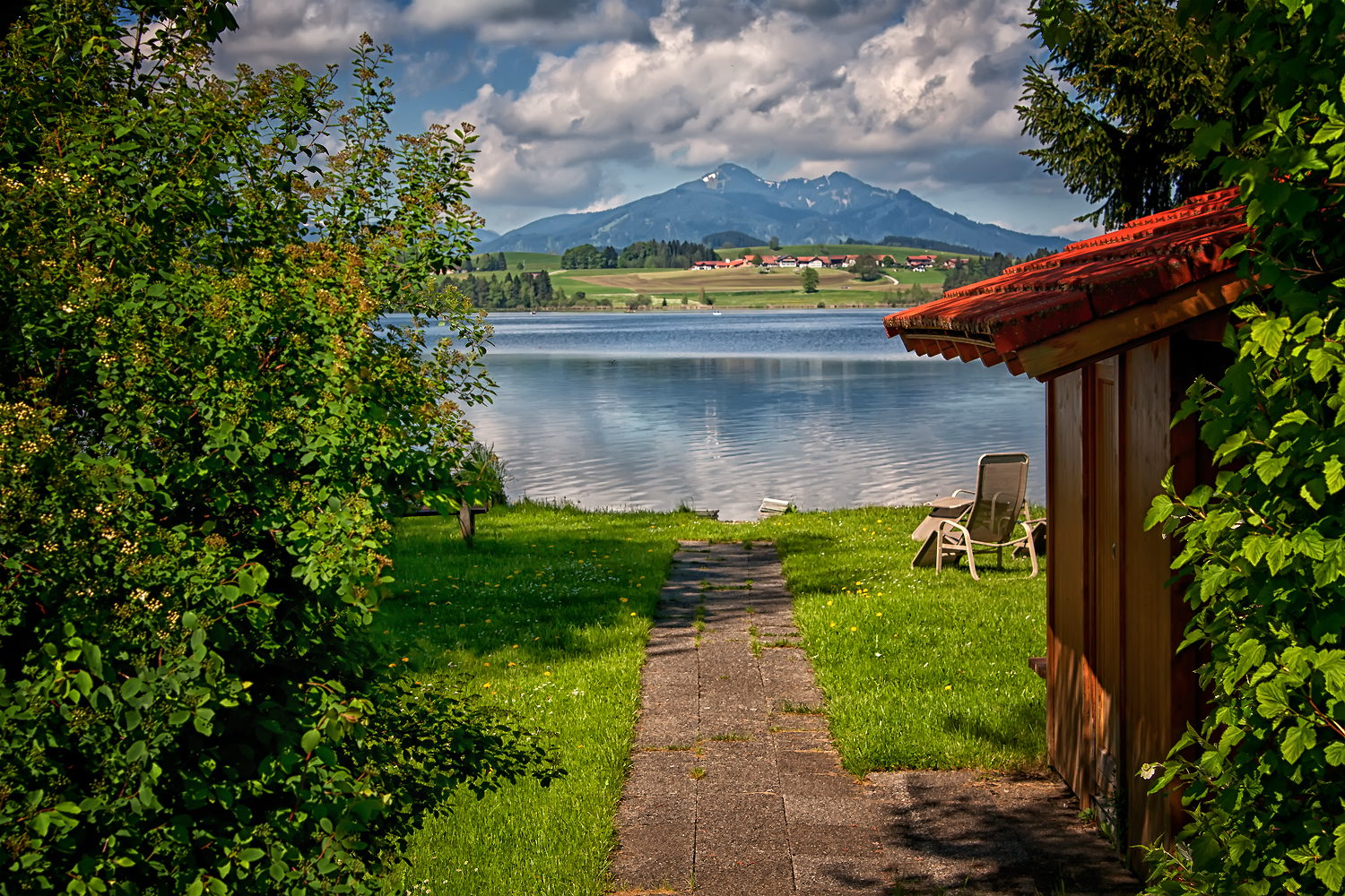 Blick auf den Hopfensee Foto & Bild | deutschland, europe, bayern ...