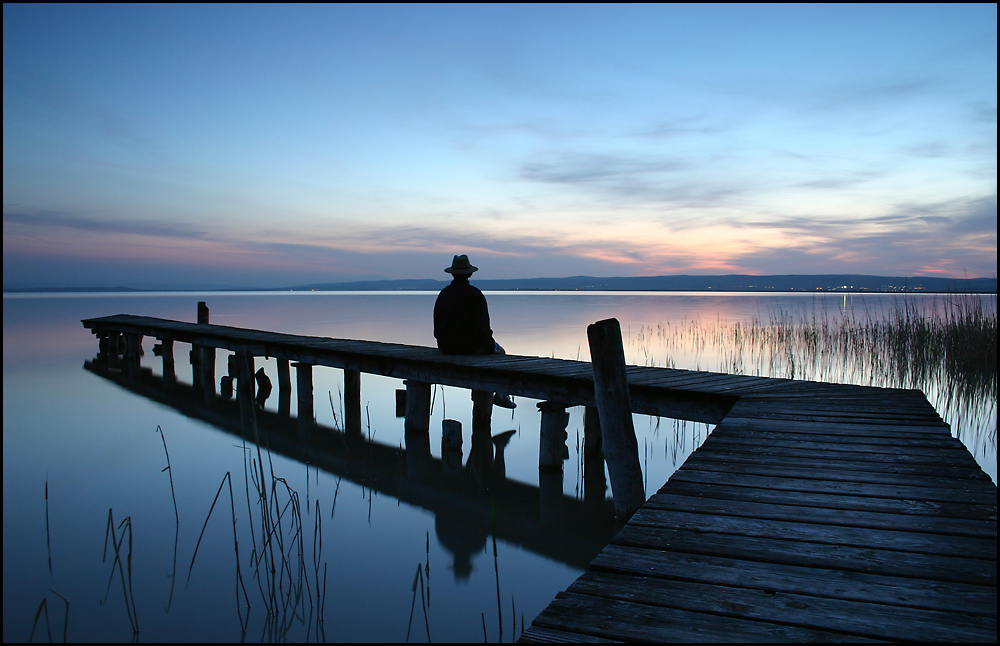 Blick in die Weite ... Foto & Bild | sonnenuntergang, steg, natur Bilder auf fotocommunity
