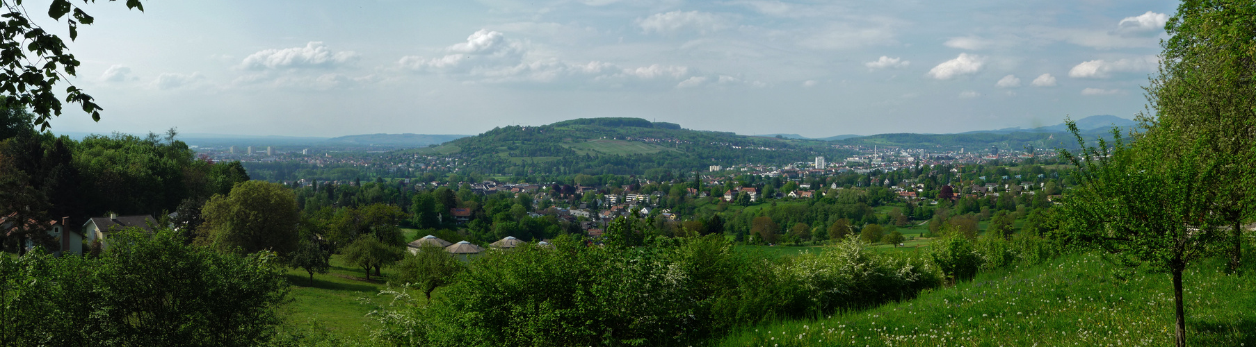 Blick oberhalb von Riehen nach Lörrach Stetten Tüllinger und Weil am ...