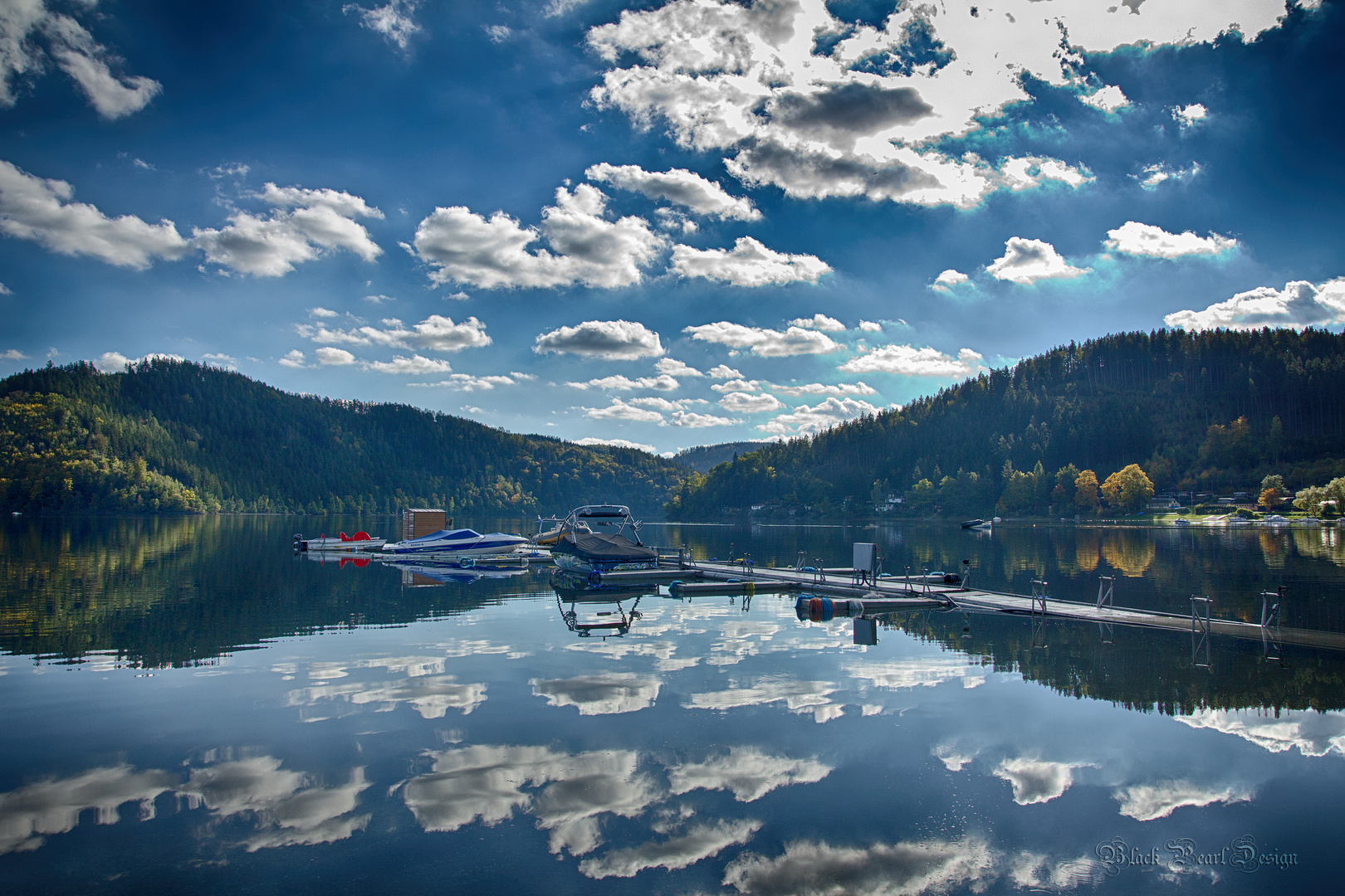 Blick über den Hohenwarte Stausee Foto & Bild | wasser, sonne, wolken ...