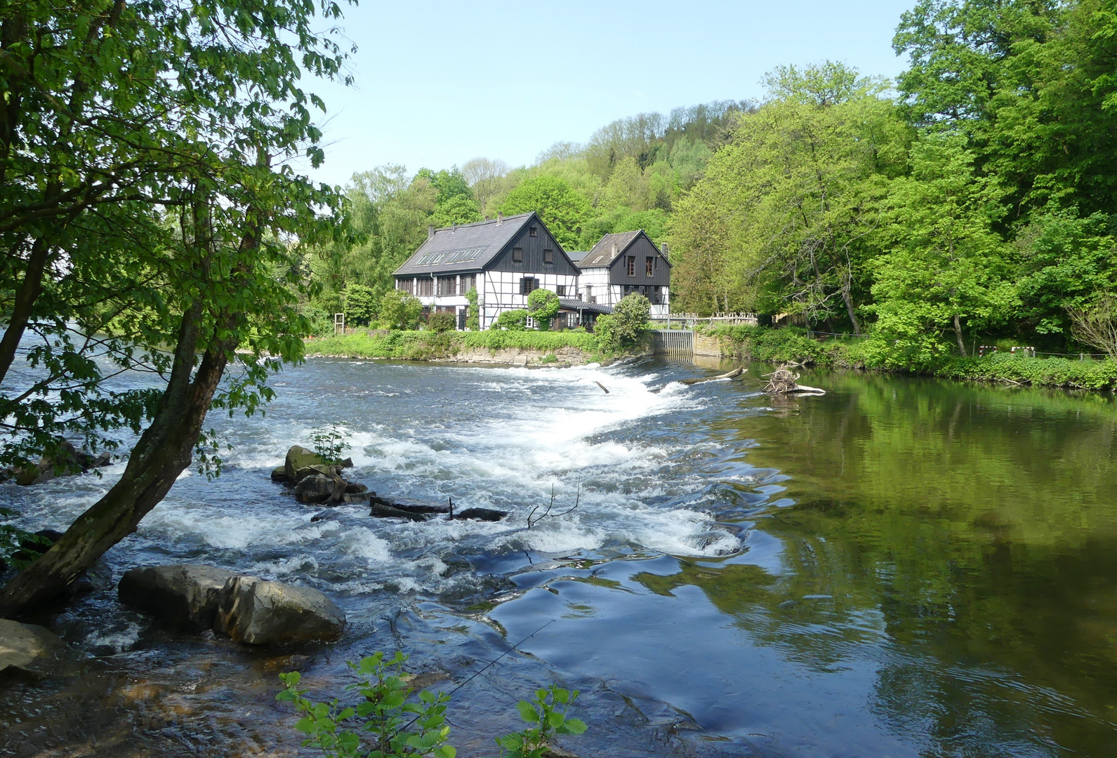 Blick über die Wupper auf den Wipperkotten ... Foto & Bild ...