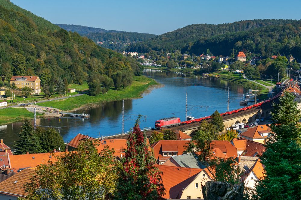 Blick über Königstein/ Elbsandsteingebirge Foto & Bild | von oben ...