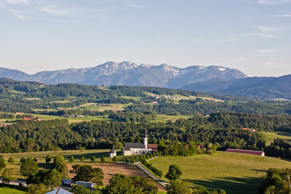 Blick vom Irschenberg im Abendlicht Foto & Bild | deutschland, europe ...