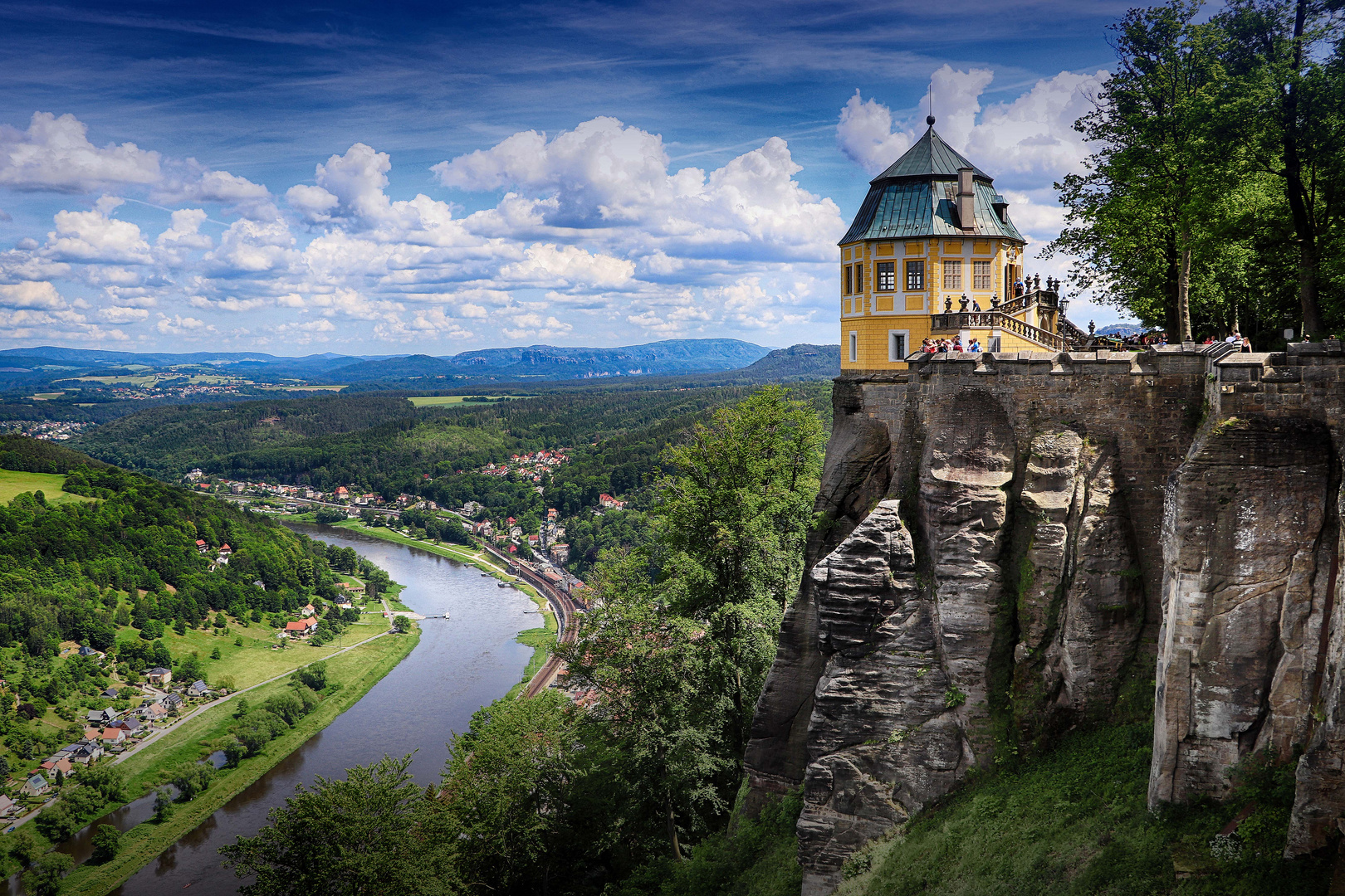 Blick von der Festung Königstein Foto & Bild | deutschland, europe ...