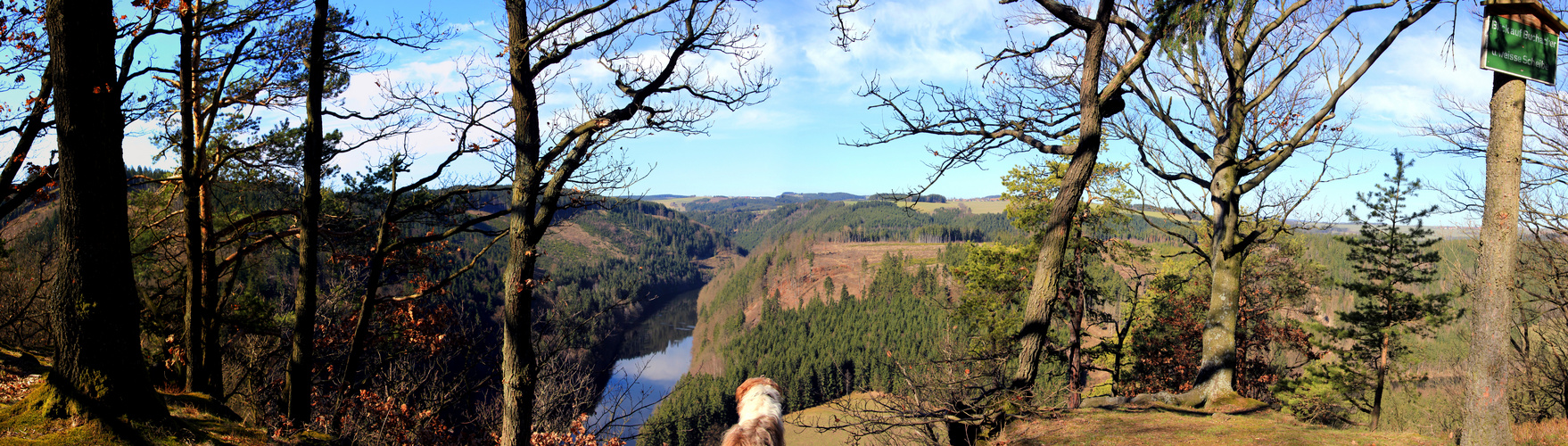 Blick von der Hemmkoppe bei Ziegenrück auf die Saale Foto & Bild ...