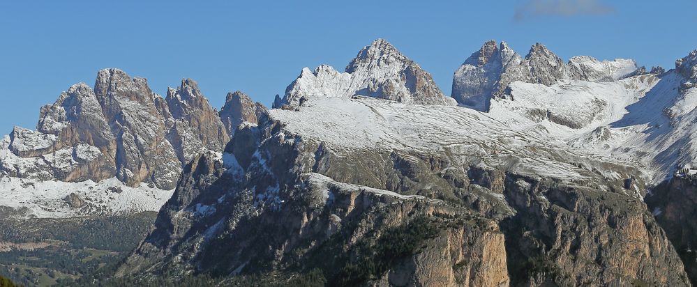 Blick von der Sella, bei meinem letzten Besuch im September 2017, zur ...