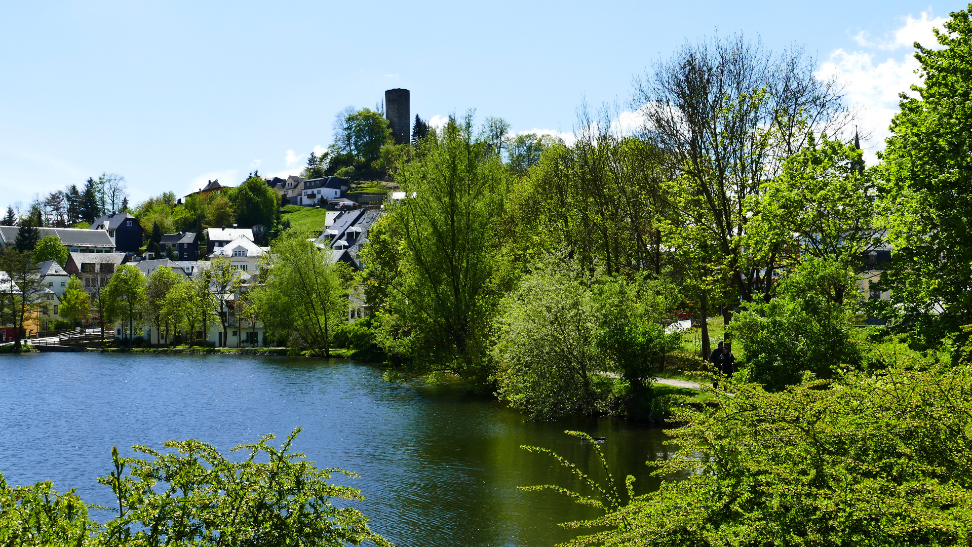 Blick zur Burgruine Bad Lobenstein Foto & Bild | world, turm ...