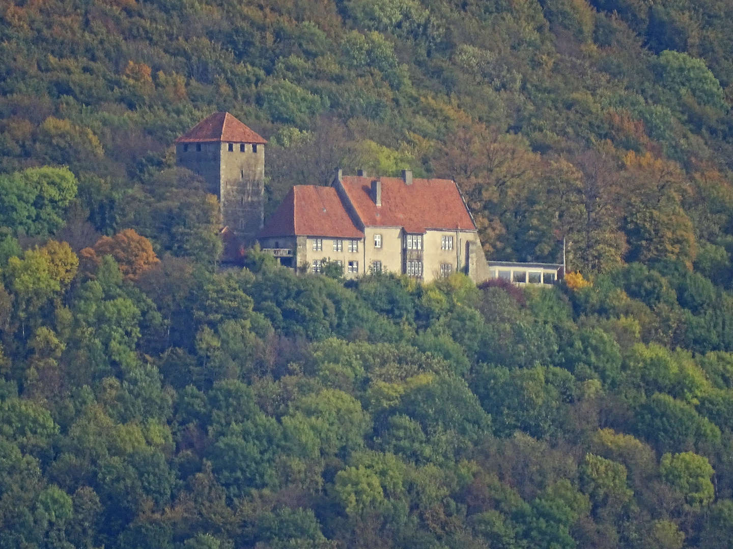 Blick zur Schaumburg von Rinteln-Hohenrode Foto & Bild | architektur ...