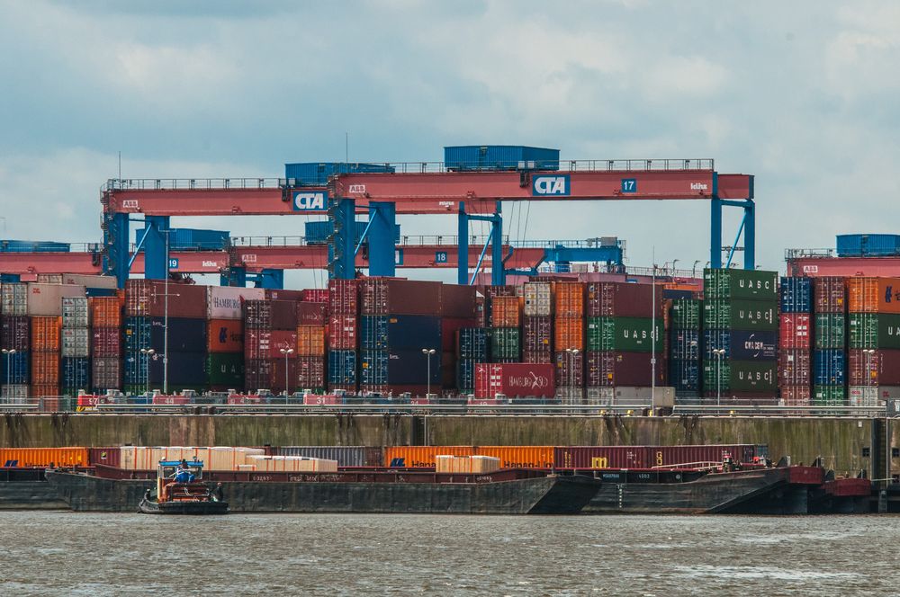 Blocklager auf dem Containerterminal Altenwerder - CTA Foto & Bild ...