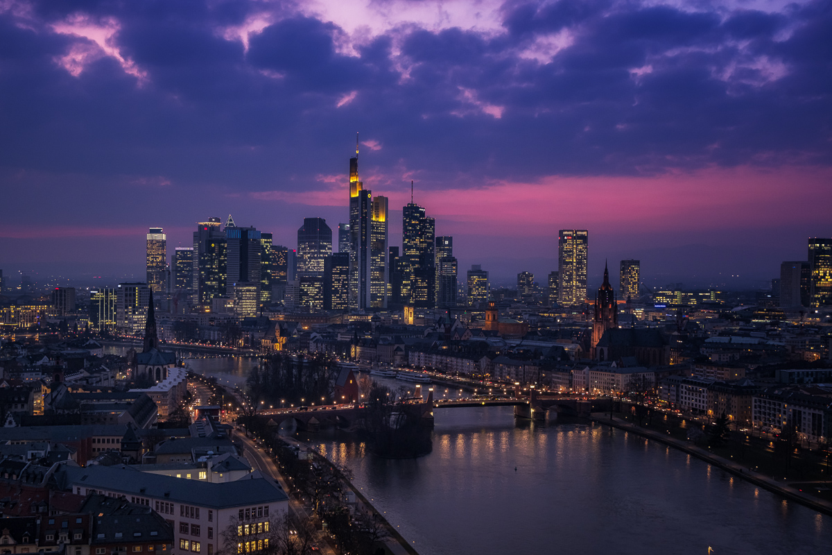 Blue Hour Foto & Bild | deutschland, europe, hessen Bilder auf ...