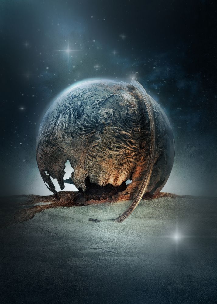 Blue planet... Foto & Bild | fotomontage, surreal, marode Bilder auf fotocommunity