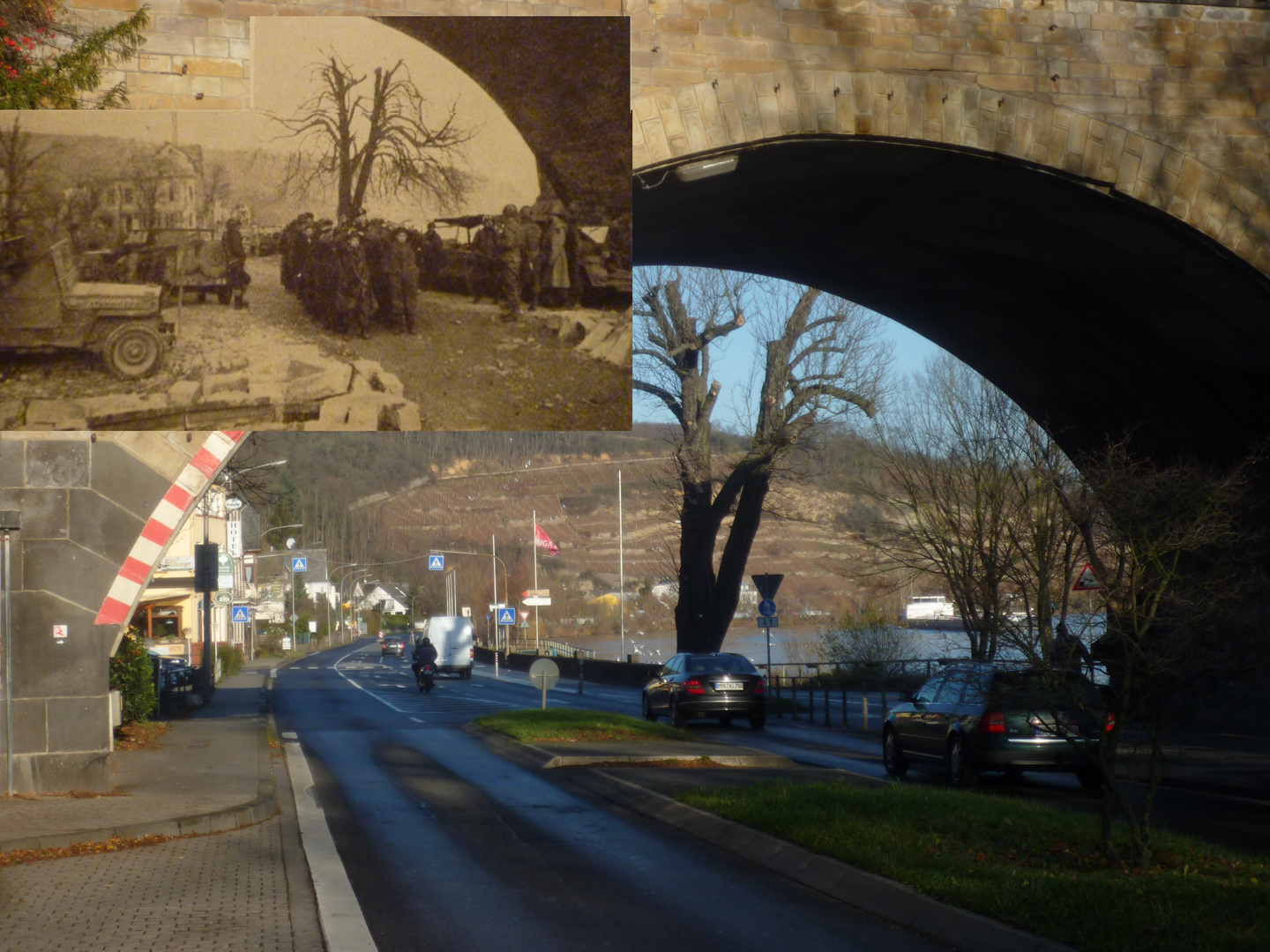 Blutiges Koblenz 1945 - Kapitulation in Güls (Now and then) Foto & Bild ...