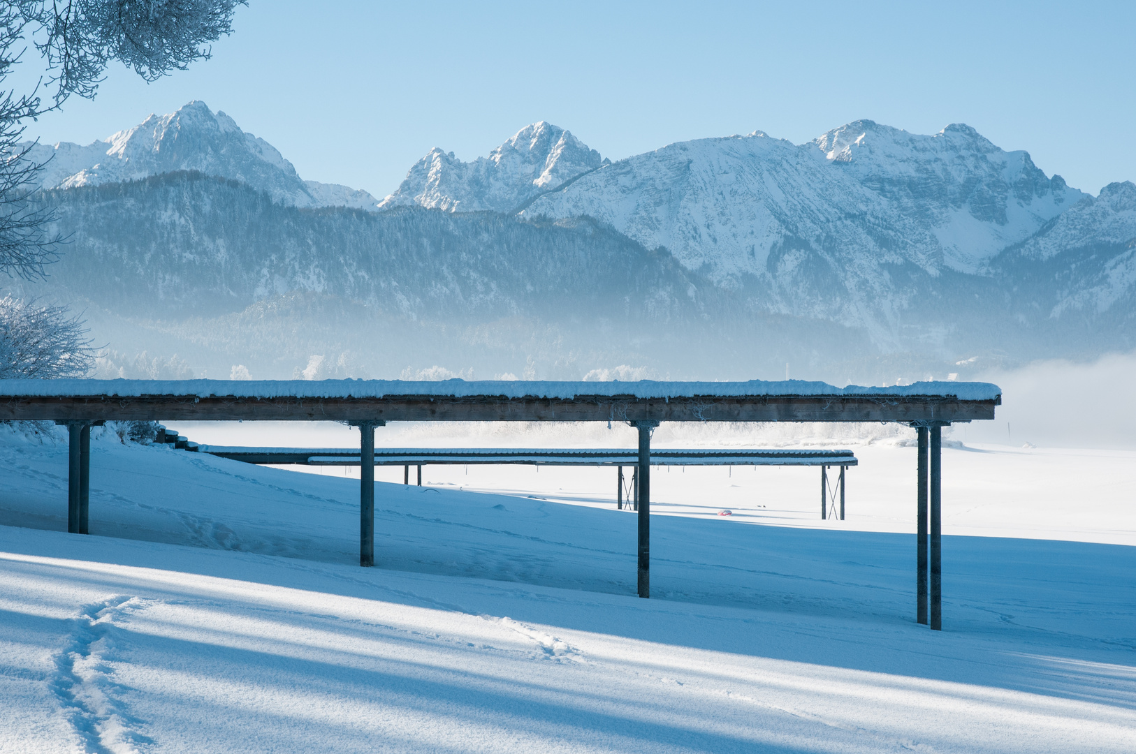 Bootsanleger Waltenhofen Foto & Bild | winter, schnee, steg Bilder auf ...
