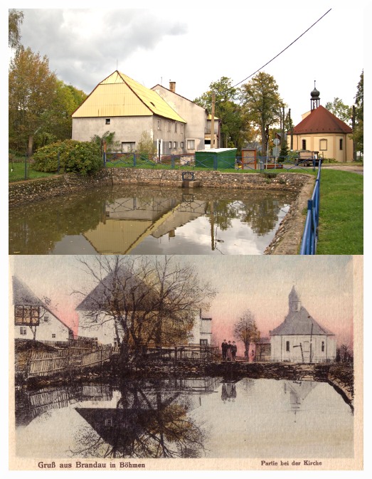 Brandau im Erzgebirge ca 1915 und Heute Foto & Bild | europe, czech ...