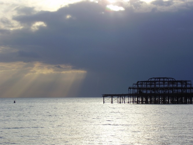 Brighton - Burnt Down West Pier Foto & Bild | europe, united kingdom ...