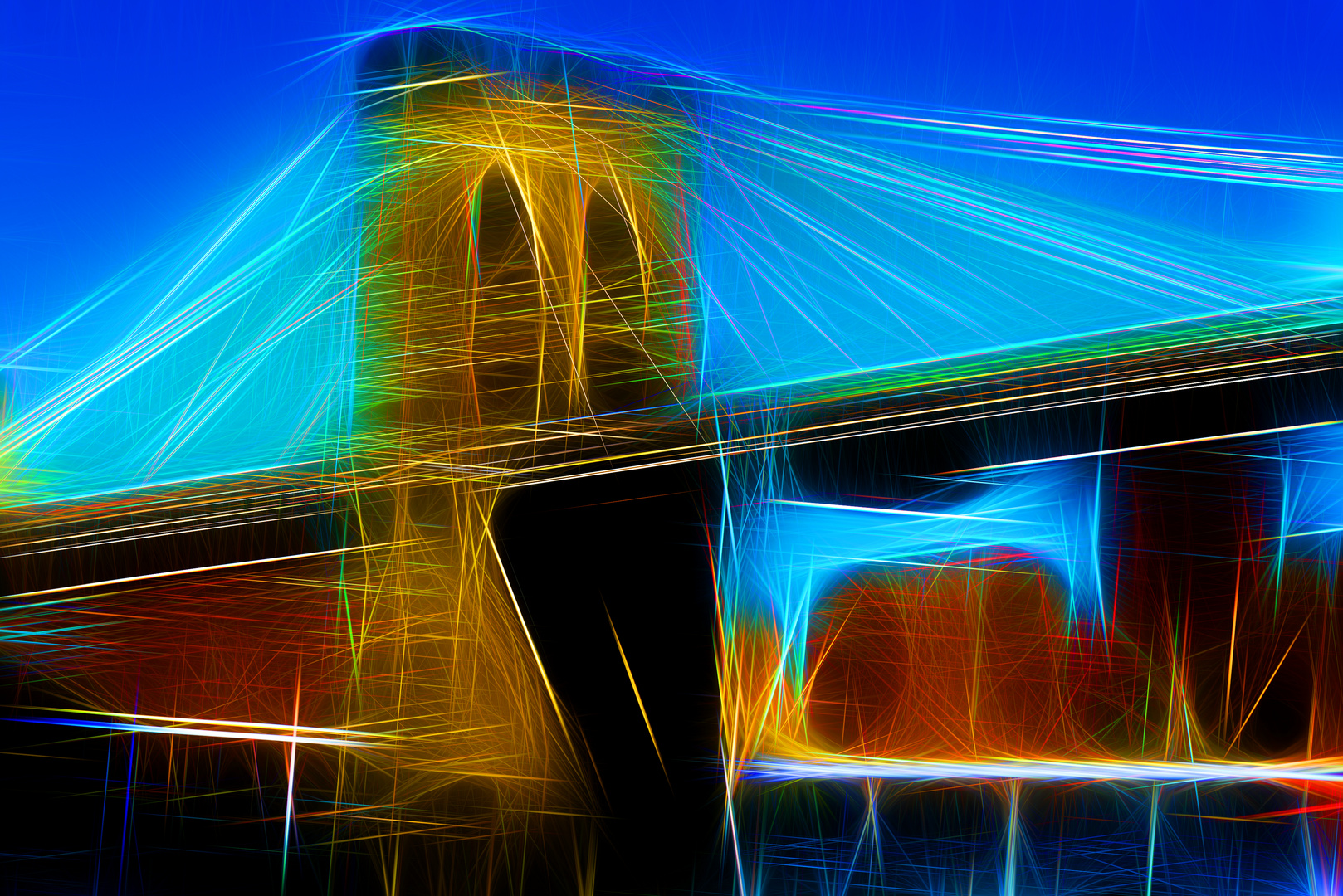 Brooklyn "Color" Bridge Foto & Bild | architektur, straßen & brücken ...