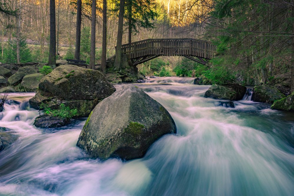Brücke zur Verlobungsinsel-2 Foto & Bild | landschaft, bach, fluss & see, harz Bilder auf ...