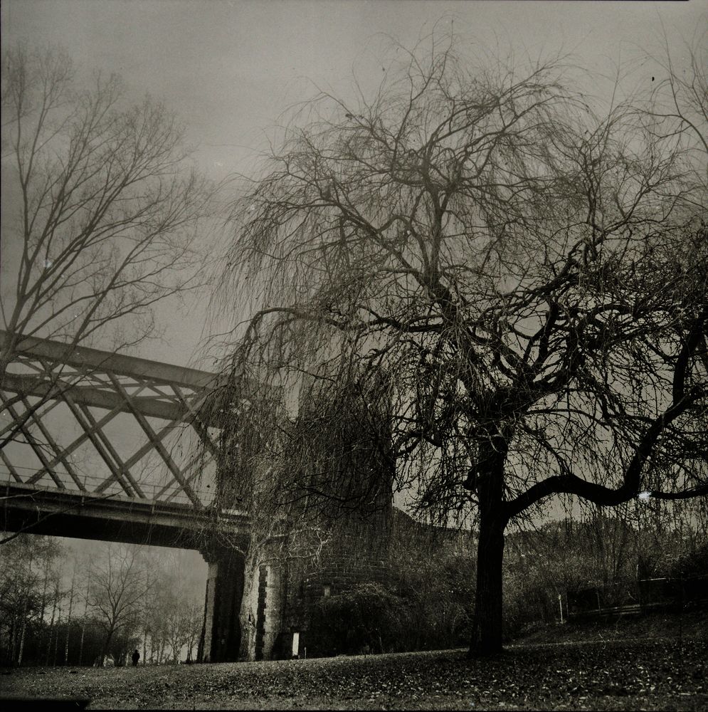 Brückenkopf Rheinbrücke Urmitz im Nebel Foto & Bild | fotos ...
