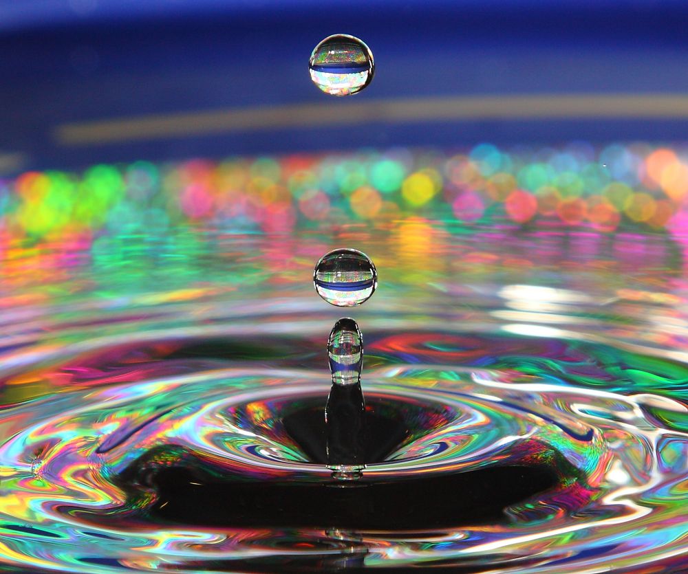 Bunte Wassertropfen Foto & Bild | experimente, wasser, tropfen Bilder ...