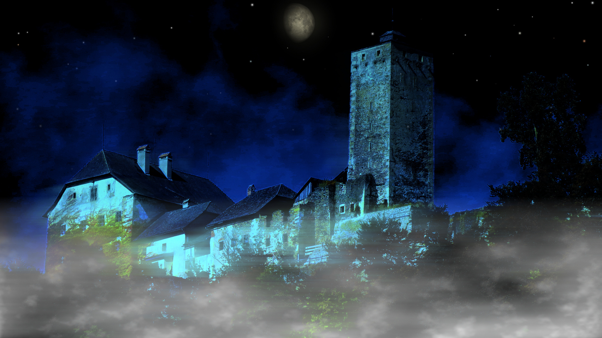 Burg der Finsternis Foto & Bild | fotomontage, landschaften, fantasy ...