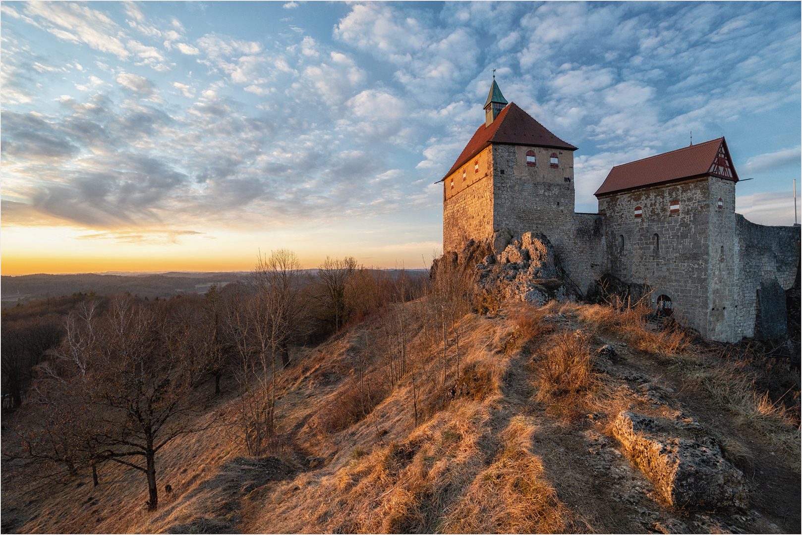 Burg Hohenstein Foto & Bild | sonnenuntergang, abendstimmung, natur ...