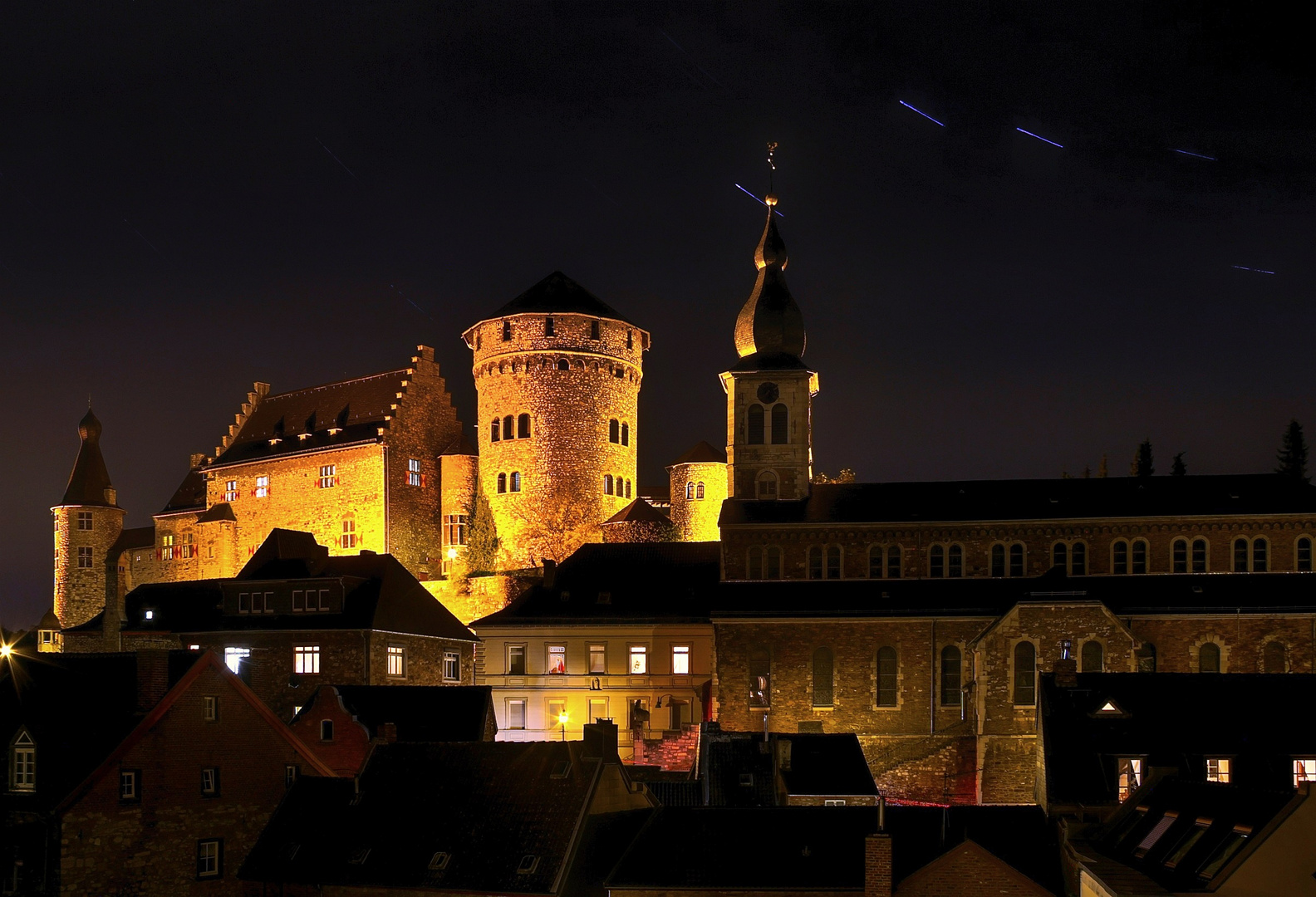 Burg Stolberg Foto & Bild | architektur, architektur bei nacht ...
