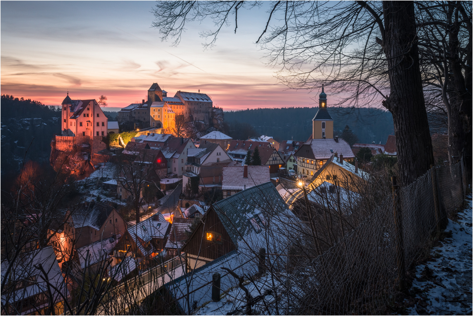 Burg und Ort Hohnstein... Foto & Bild | world, winter, natur Bilder auf ...