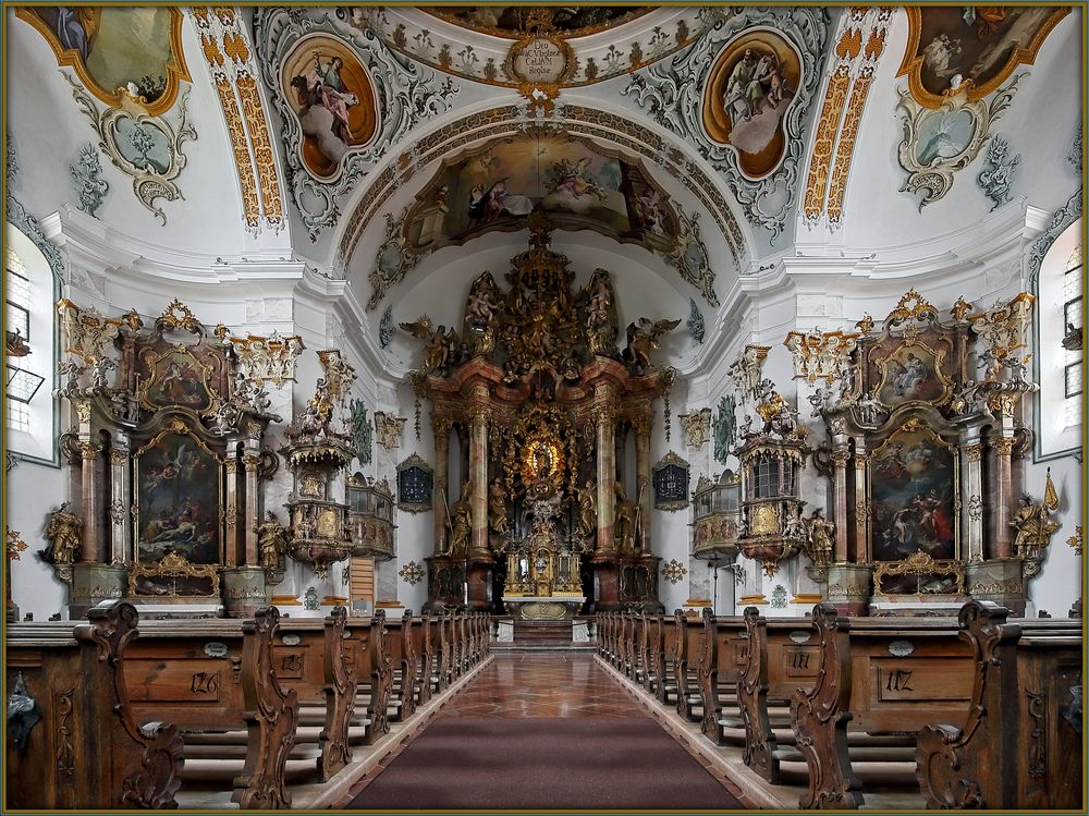 Burghausen – Wallfahrtskirche Maria Königin des Rosenkranzes auf dem Marienberg Foto & Bild ...