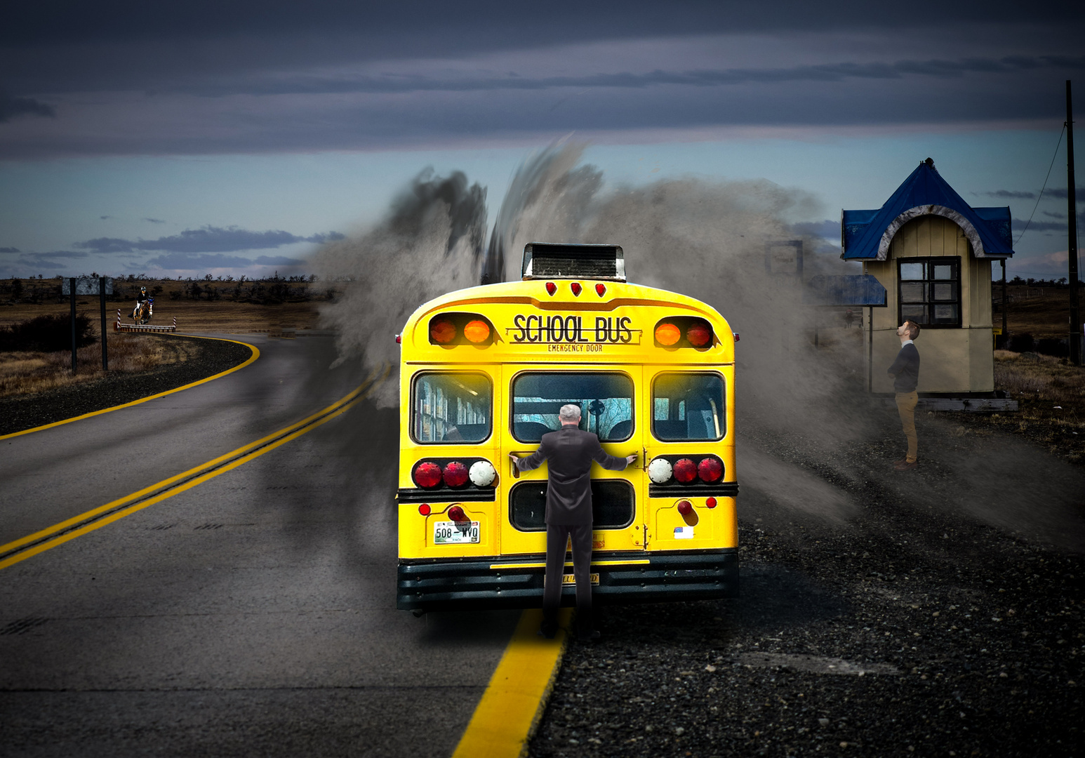 Busstop Foto & Bild | fotomontage, composing , digiart challenge Bilder auf fotocommunity