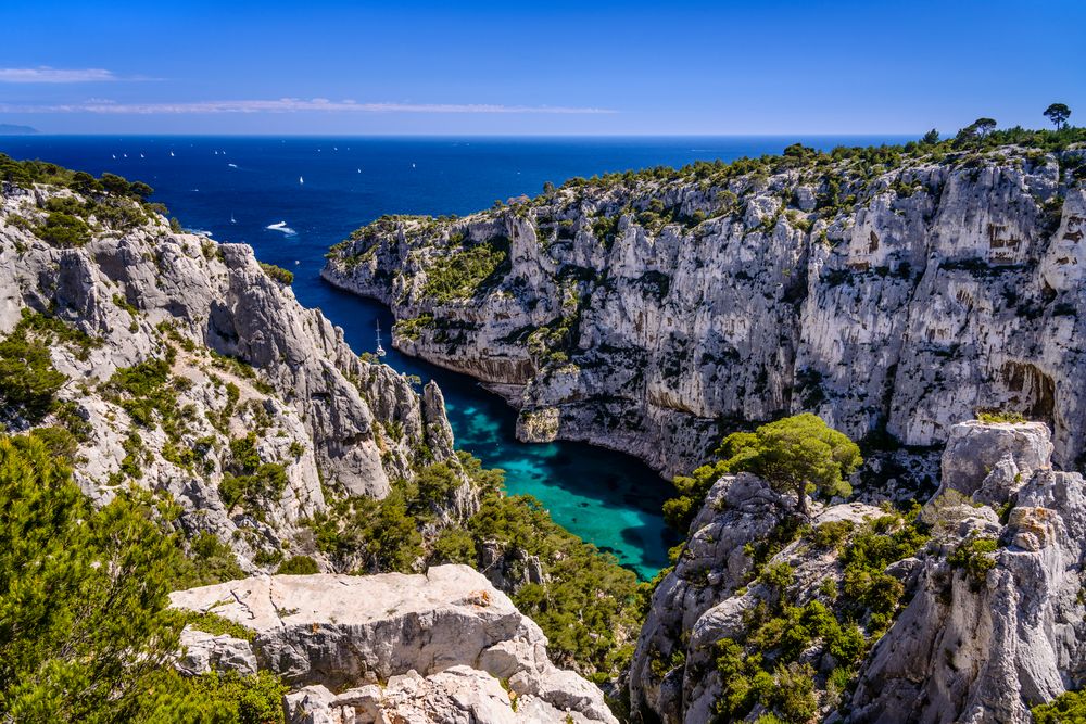 Calanque Den Vau Cassis Provence Frankreich Foto And Bild Frühling Himmel Steilküste