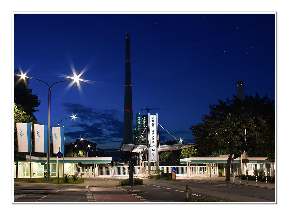 Chemiepark Marl Foto & Bild | industrie und technik, industrie nachts ...