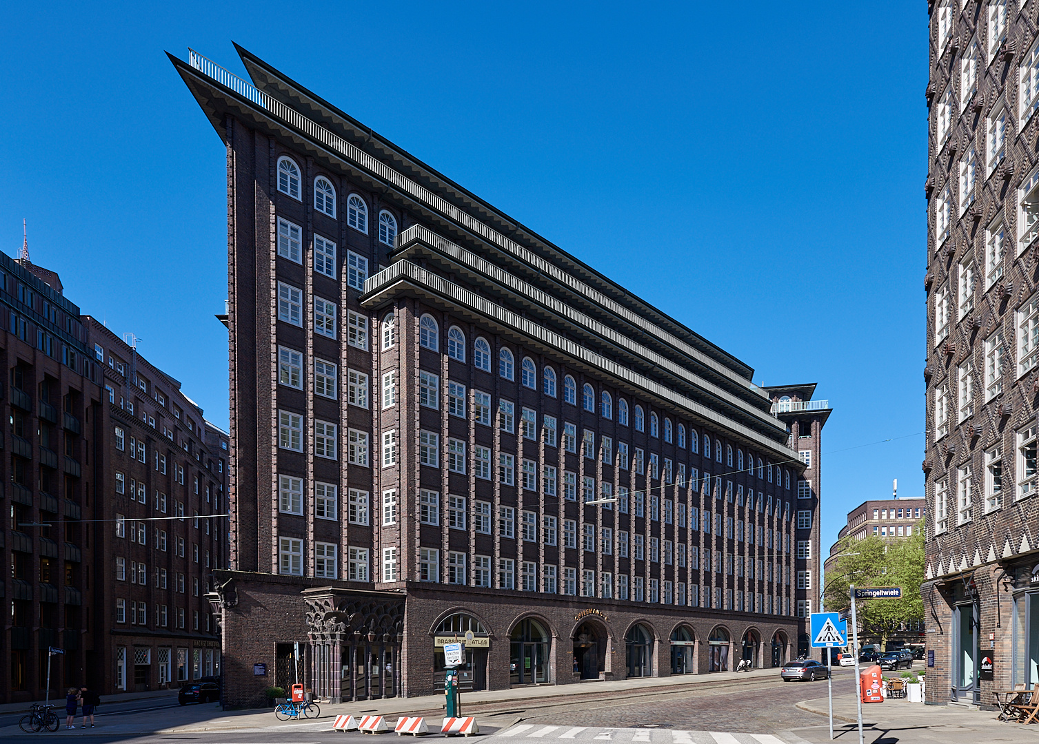 Chilehaus in Hamburg, es besteht aus 4,8 Millionen Ziegelsteinen und ...