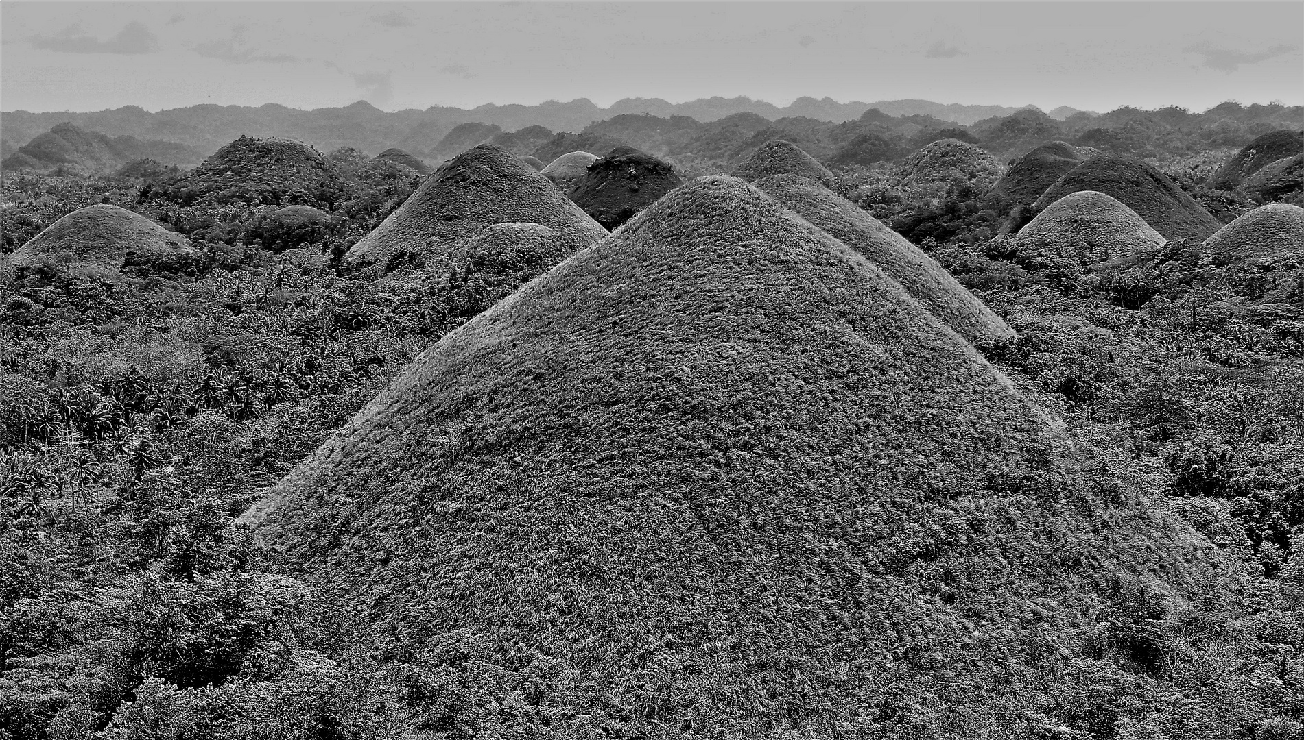 Chocolate Hills, monochrom Foto & Bild | asien, sw, monochrome Bilder ...