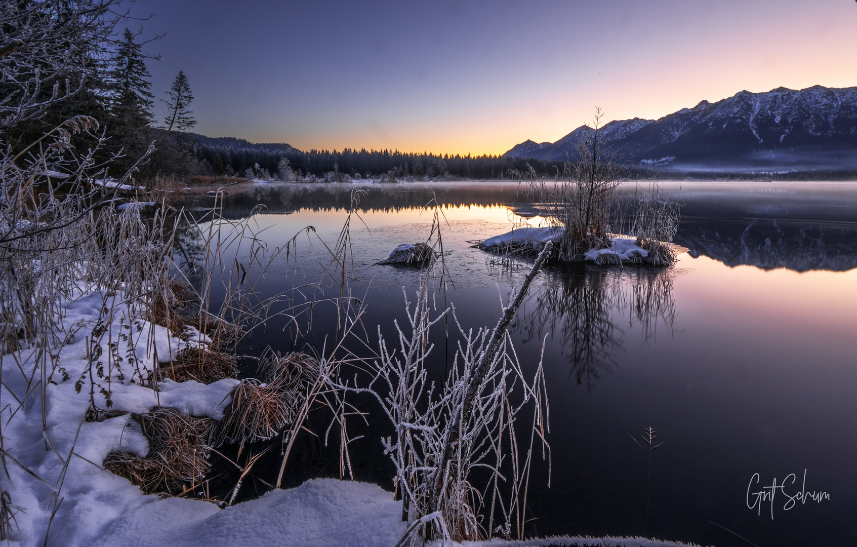 cold winter morning Foto & Bild | landschaft, bach, fluss & see, see ...