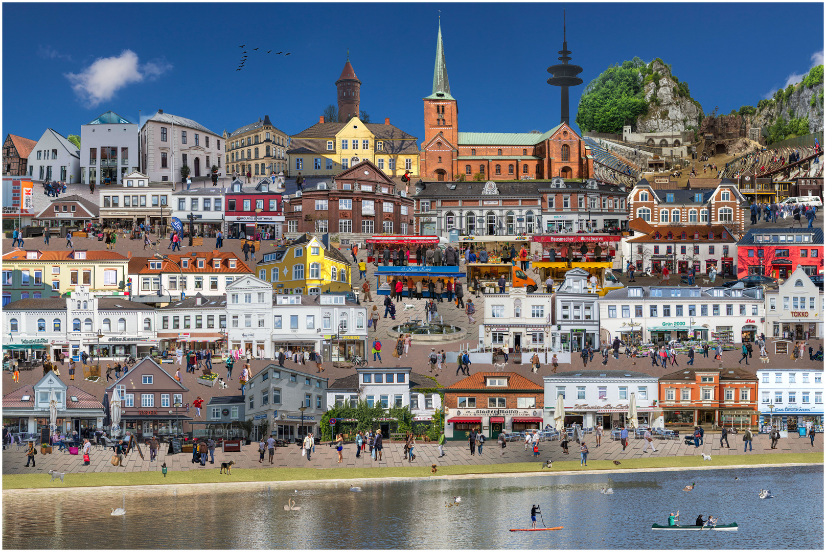 Collage Bad Segeberg II Foto & Bild | fotokunst, collagen aus mind. 9 ...