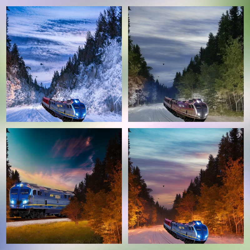 Collage vom Zug Foto & Bild | fotomontage, bearbeitungs - techniken, composing Bilder auf ...