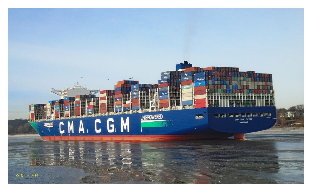 Containerschiff "CMA CGM Louvre"..... Foto & Bild | deutschland, europe ...