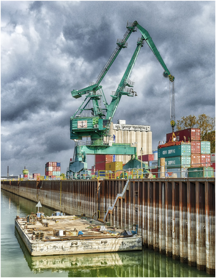 Containerterminal Foto & Bild | hafen, hdr, rhein Bilder auf fotocommunity