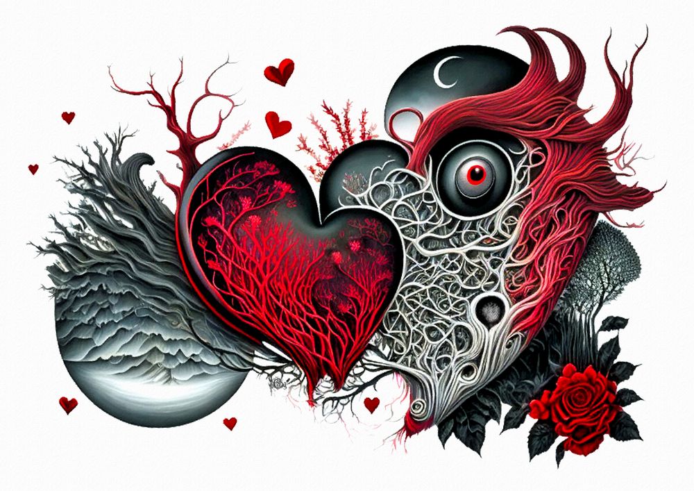 Creepy Valentine Foto & Bild | ki - montagen, ki experimente, skurril Bilder auf fotocommunity