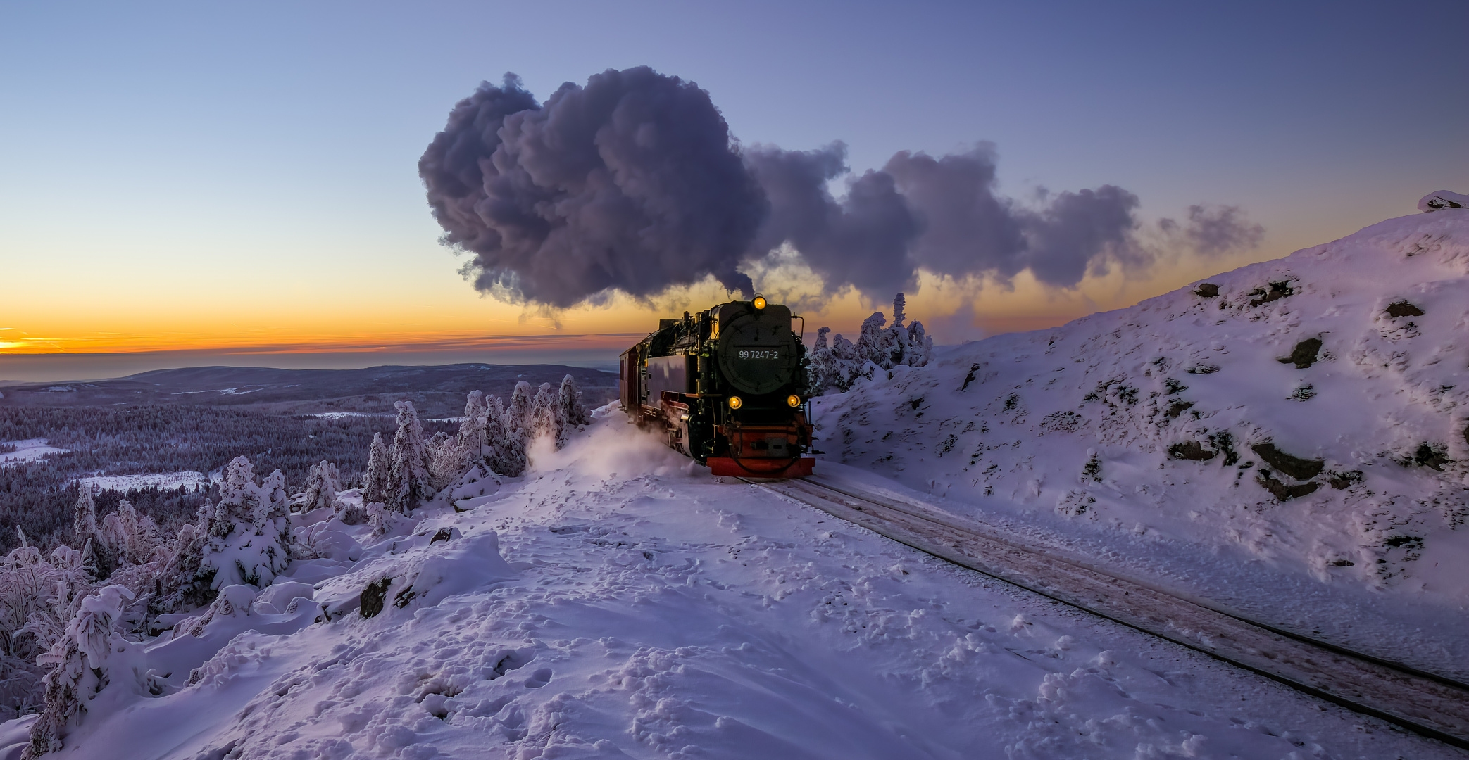 Dampfross Foto & Bild | sonnenuntergang, winter, natur Bilder auf fotocommunity