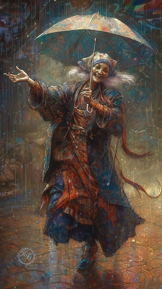 Dancing in the rain Foto & Bild | ki - montagen, digiart, art Bilder auf fotocommunity