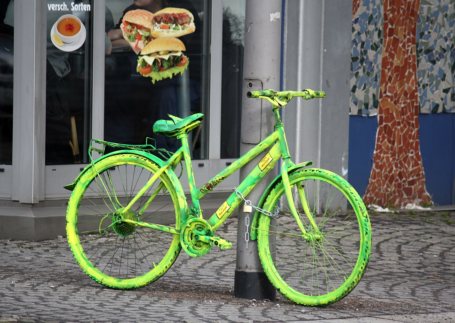 Pianist Vati Antenne fahrrad am grün Joseph Banks Zusammenbruch irgendwo