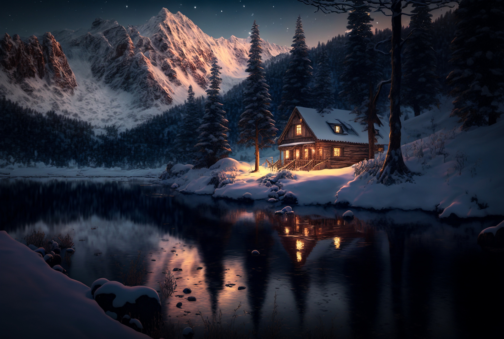 Das Haus am See Foto & Bild | ki - archiv, ki - montagen, digiart Bilder auf fotocommunity