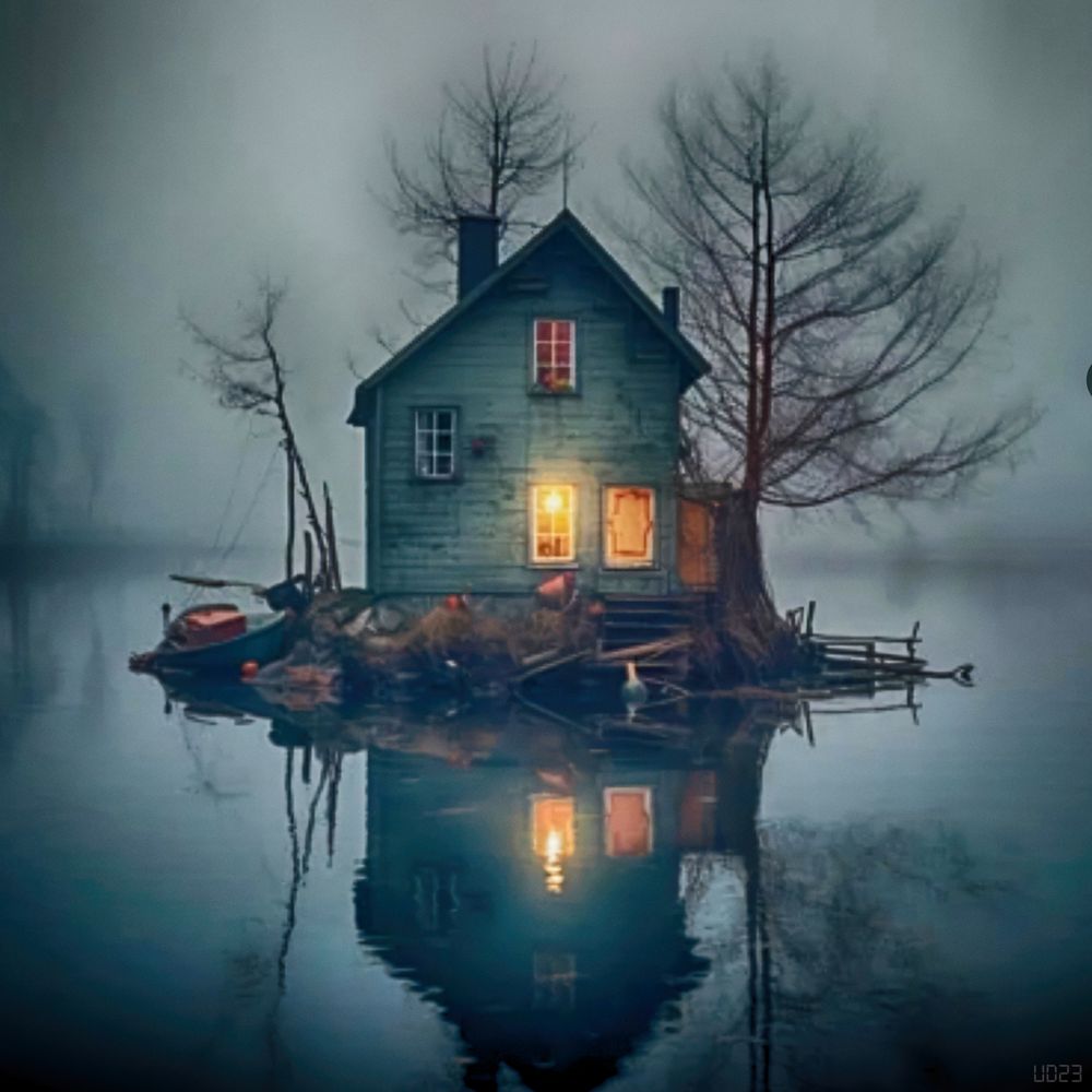 Das Haus auf dem See II Foto & Bild | ki-generierte bilder, ki-montagen, composing Bilder auf ...