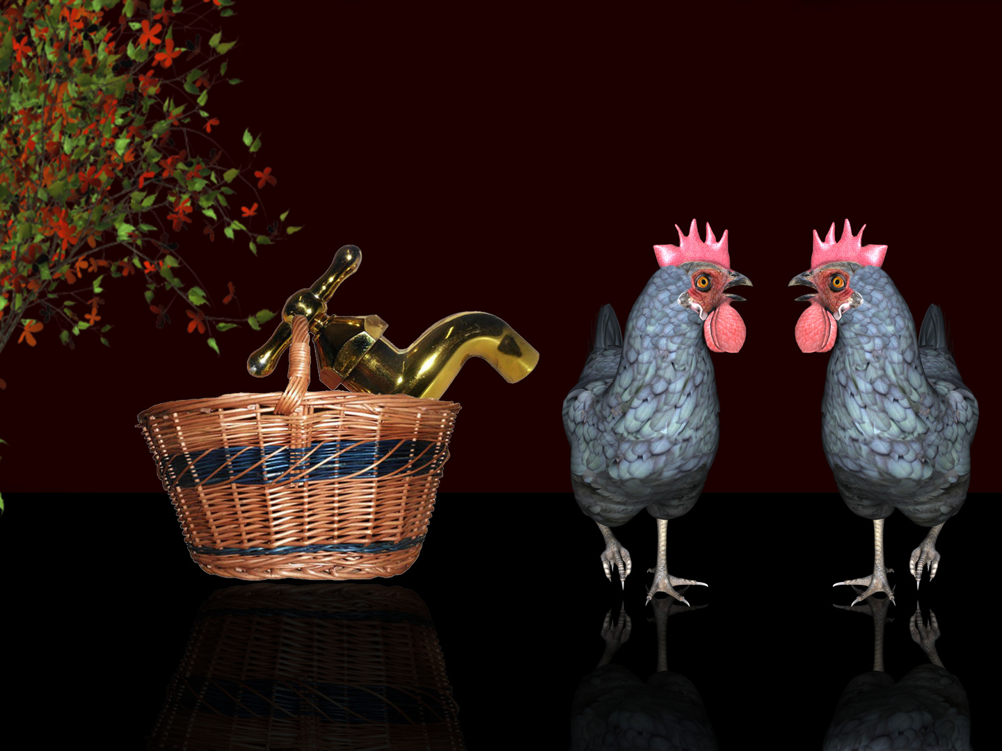 das ist der neue hahn im korb.... Foto & Bild | fun-montagen, quatsch ...