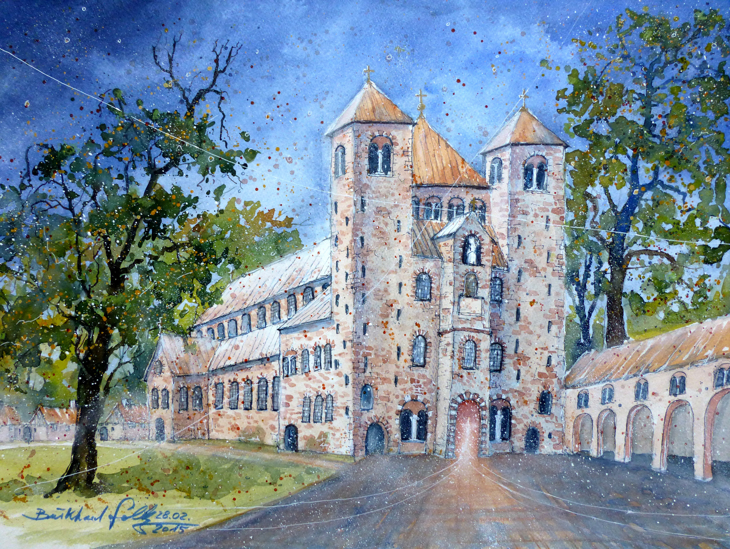 Das karolingische Westwerk zu Corvey , Ursprungs-Bauzustand aus dem ...