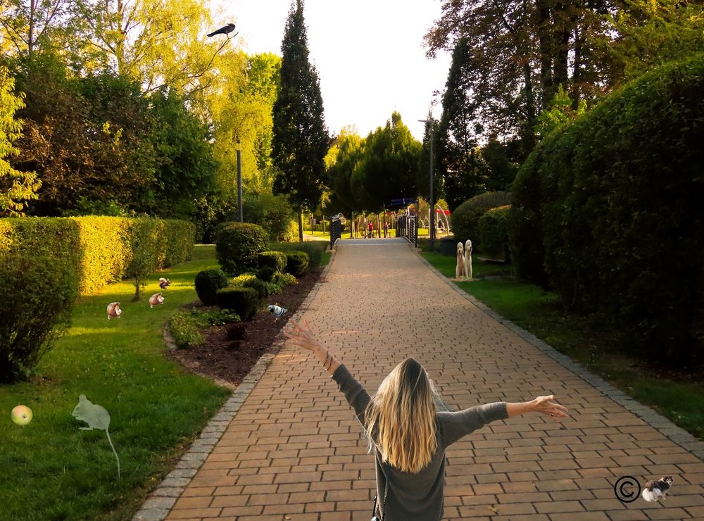 Das Mädchen freut sich sehr Foto & Bild | composing, digiart ...